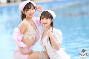 【写真特集】CURTiA・有沢美矢＆結野優姫、セクシーナースに扮したコラボ2ショットで視線釘付け！＜近代麻雀水着祭2022＞ | WWSチャンネル