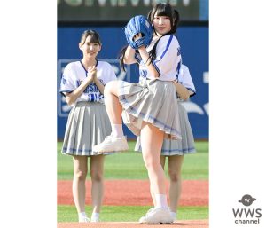 【写真特集】≠ME・櫻井もも、セレモニアルピッチでハマスタに大きな放物線を描く！＜横浜DeNAベイスターズ＞ | WWSチャンネル